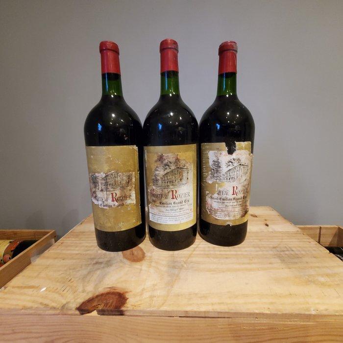 ≥ 1979 Chateau Rozier - Saint-Émilion Grand Cru - 3 Magnums — Wijnen ...
