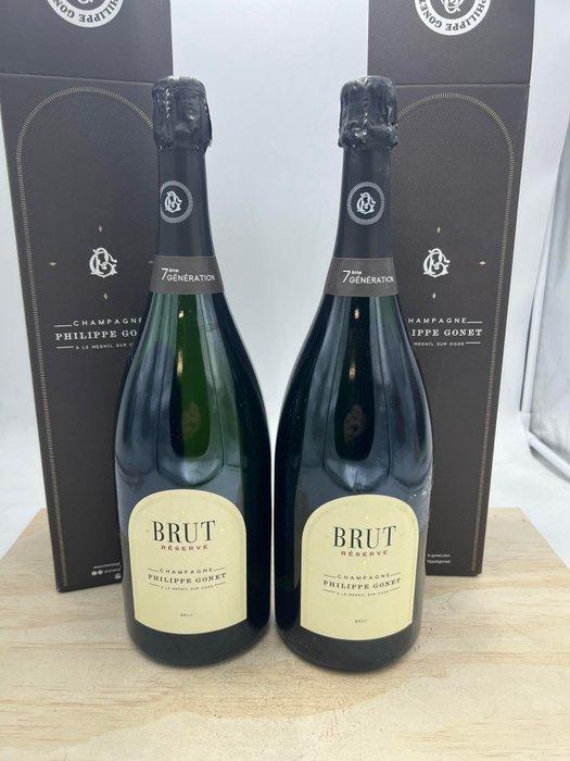 ≥ Philippe Gonet, Brut Réserve - Champagne Brut - 2 Magnums — Wijnen ...