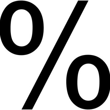 ≥ Symbool Percentage sticker Arial symbolen stickers *Nieuw — Stickers ...